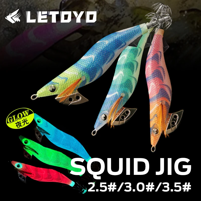 LETOYO-luminous-2colors-squid-jig-Artificial-bait-sinking-EGI-squid-bait-for-webfoot-octopus ...