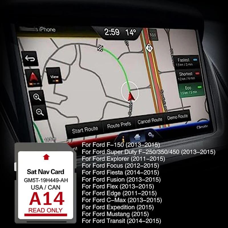 North-America-Area-Car-Sd-Navigation-Card-A14-Cid-Maps-Gps-Navigation ...