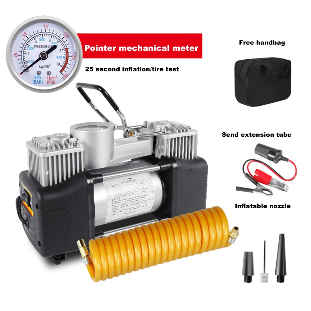 12V-150PSI-Heavy-Duty-Portable-Metal-Air-Compressor-Car-Tire-Pump-with ...