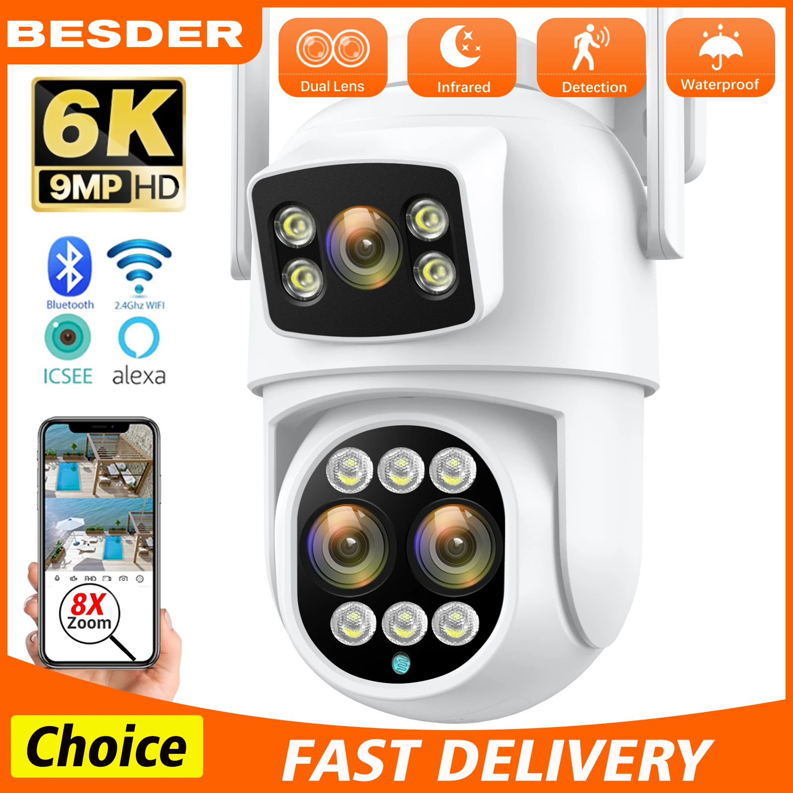 C-mara-IP-de-seguridad-para-exteriores-dispositivo-de-3-lentes-6K-9MP ...