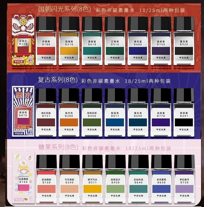 Retro-Style-Gradient-Chromatography-Color-Non-Carbon-Pen-Ink-candy ...