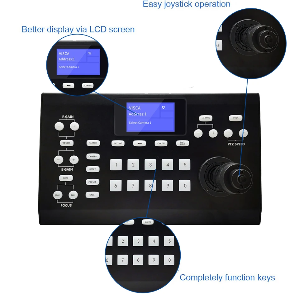 Best Quality 5 inch Network Joystick Controller tops Control 200 PTZ ...