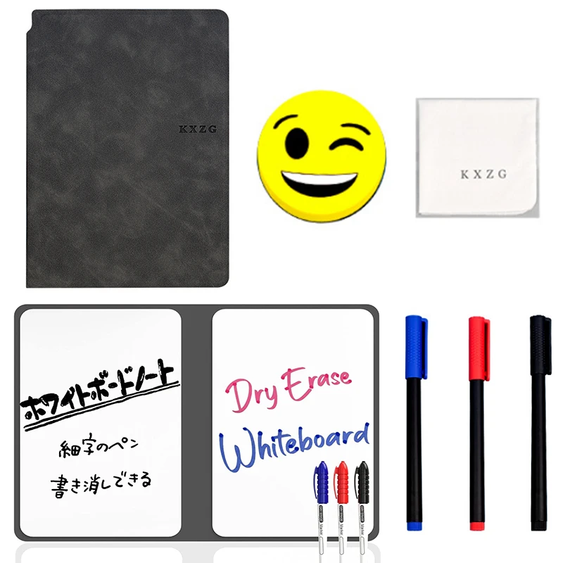 A5 Reusable Smart Whiteboard Notebook Leather Memo Whiteboard Pen ...