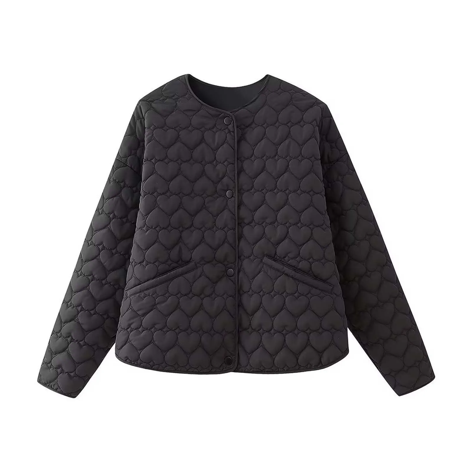 Heart-Shaped-Quilted-Cotton-Jacket-Women-s-O-Neck-Single-Breasted ...