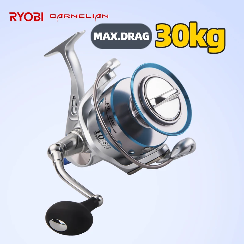 RYOBI-CARNELIAN-fishing-reels-saltwater-spinning-12BB-30KG-MAX-DRAG ...