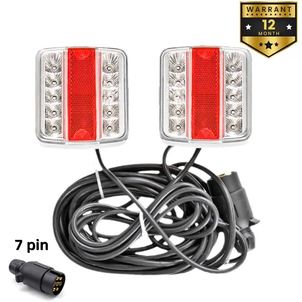 1-Set-Rear-Combination-Towing-Tail-Light-12V-10m-LED-Trailer-7-Pin ...