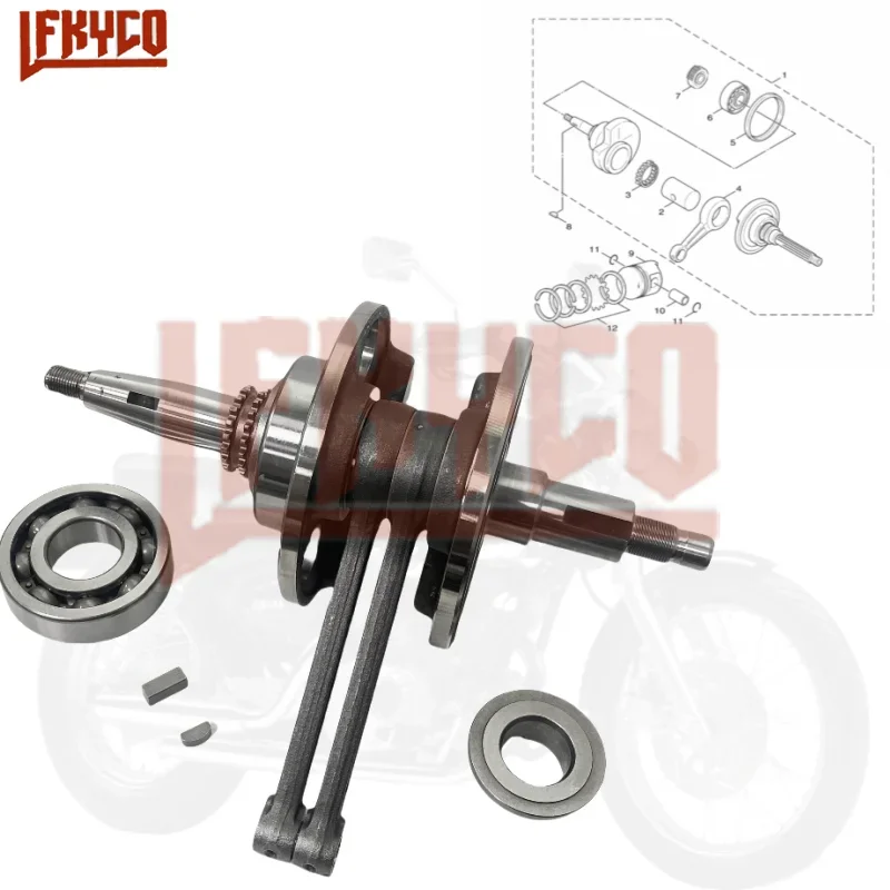 Motorcycle-Crankshaft-Connection-Rod-Assembly-for-Yamaha-XV250-Virago ...