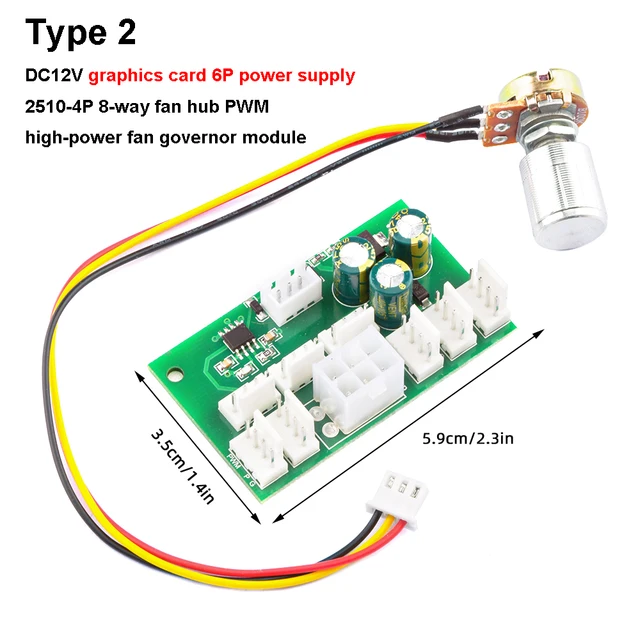 Motor Speed Regulator DC PWM Motor speed controller 12V fan speed regulation Computer case ...