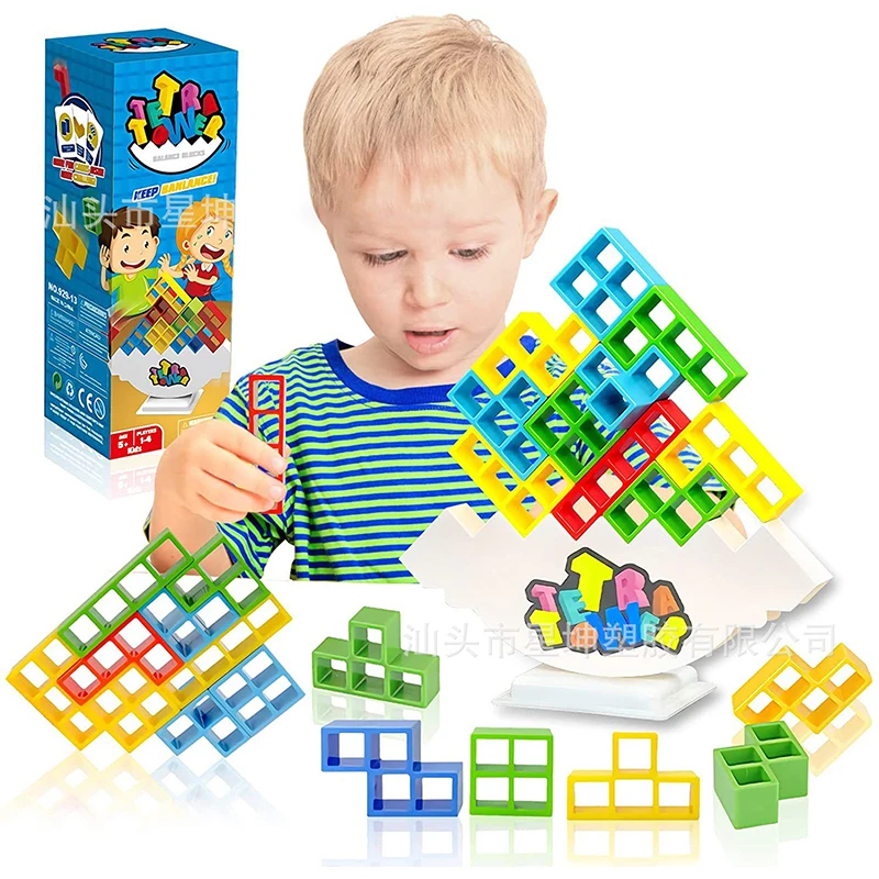 48PCS-Tetra-Tower-Fun-Balance-Stacking-Building-Blocks-Board-Game-for ...