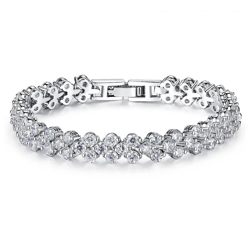 Luxo-Pulseira-De-Cristal-Romano-Para-As-Mulheres-J-ias-De-Noiva-Cora-o ...