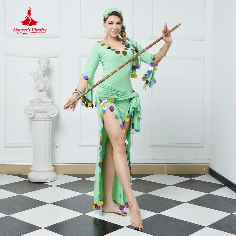 Belly-Dance-Performance-Dress-Customzied-Adult-Children-Sequins-Baladi ...