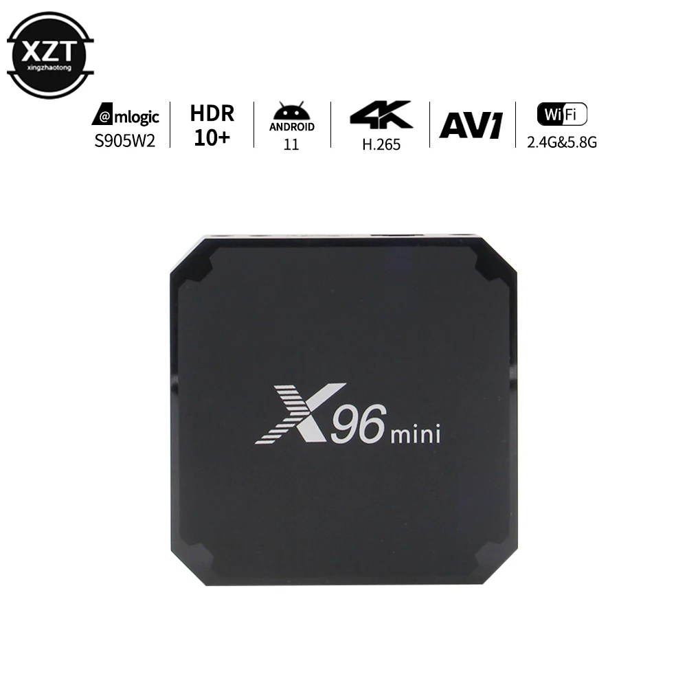 X96 Mini Smart TV Box, Android 11, S905W2, Quad Core, Suporte 5G, Sem fio, Wi Fi, Mídia, Set Top ...