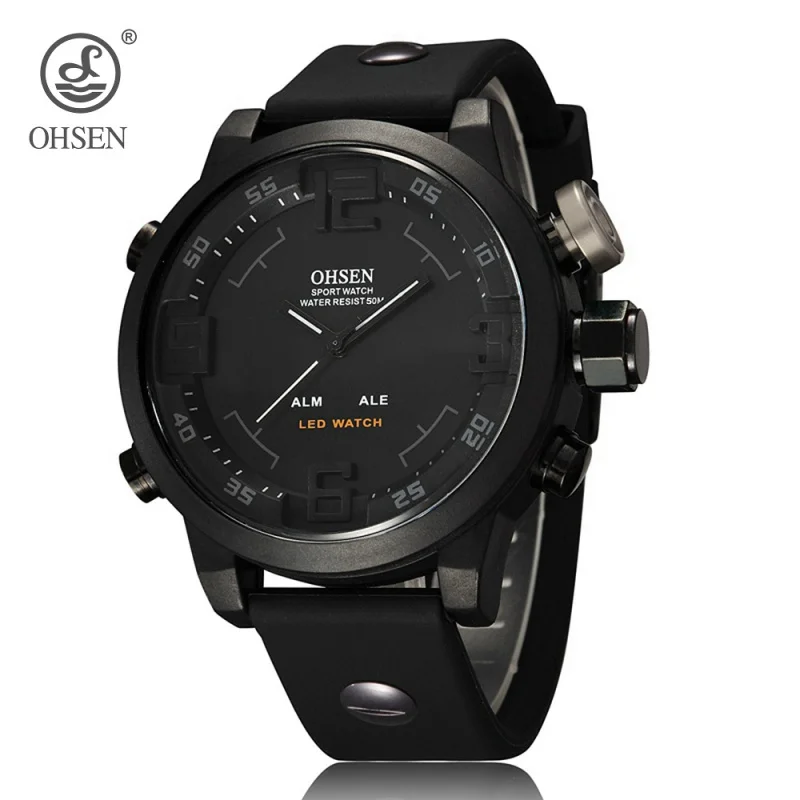 OHSEN-Osheng-Double-Inserts-Fashion-Watch-LEDLuminous-Double-Display ...