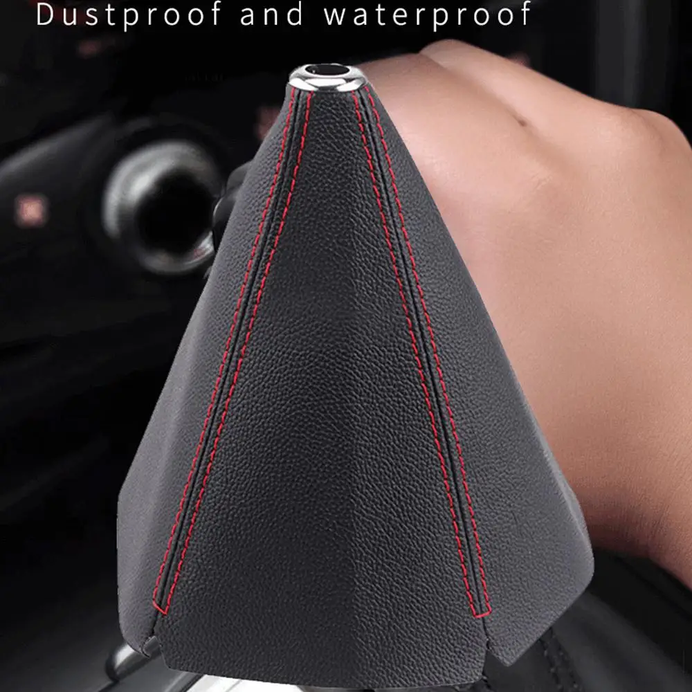 Universal-JDM-Car-Gear-Shift-Knob-Boot-Cover-Collar-Leather-Shifter ...