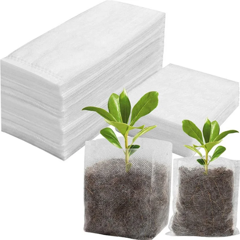 100-500Pcs-Non-woven-Fabric-Seeds-Bags-Biodegradable-Nursery-Bag-Plant ...