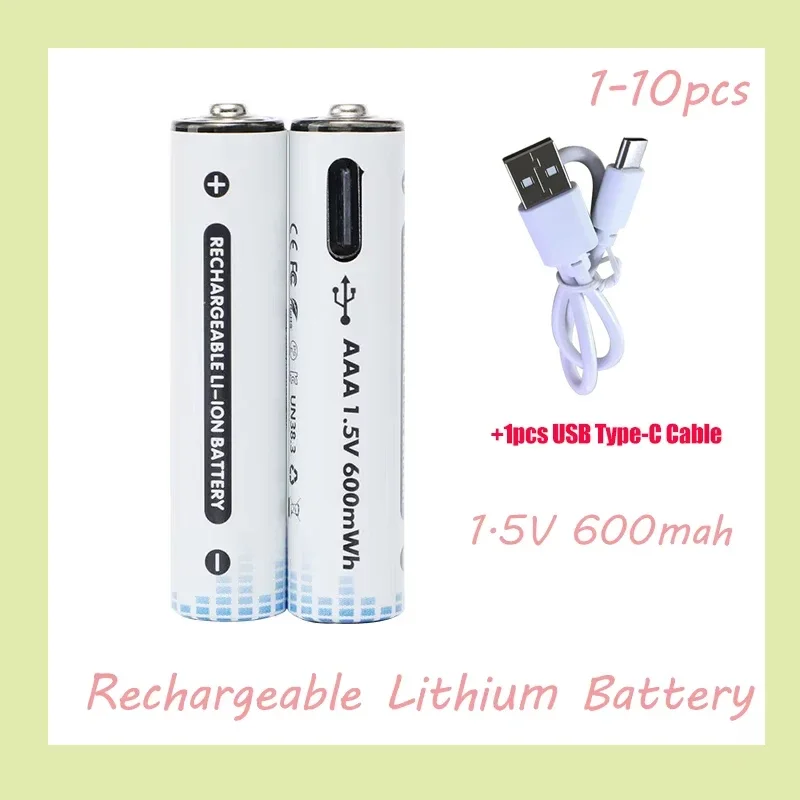 PURFIELD-AAA-600mWh-USB-Rechargeable-Batteries-Constant-1-5V-Li-ion ...