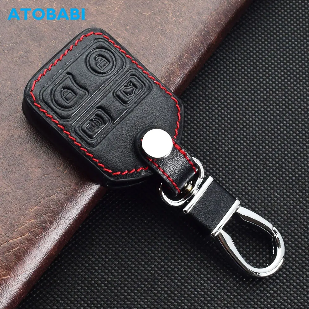 ATOBABI Leather Car Key Case Keychain For Ford Explorer Escort Focus ...