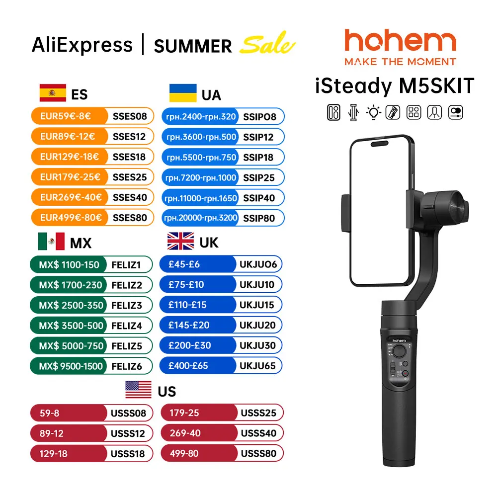 Hohem-iSteady-Mobile-Plus-2024-3-Axis-Handheld-Gimbal-Stabilizer-for ...