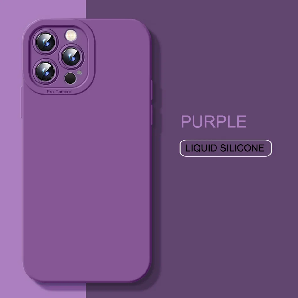 Elegant Purple Silicone Shockproof Phone Case – Soft, Durable Back ...