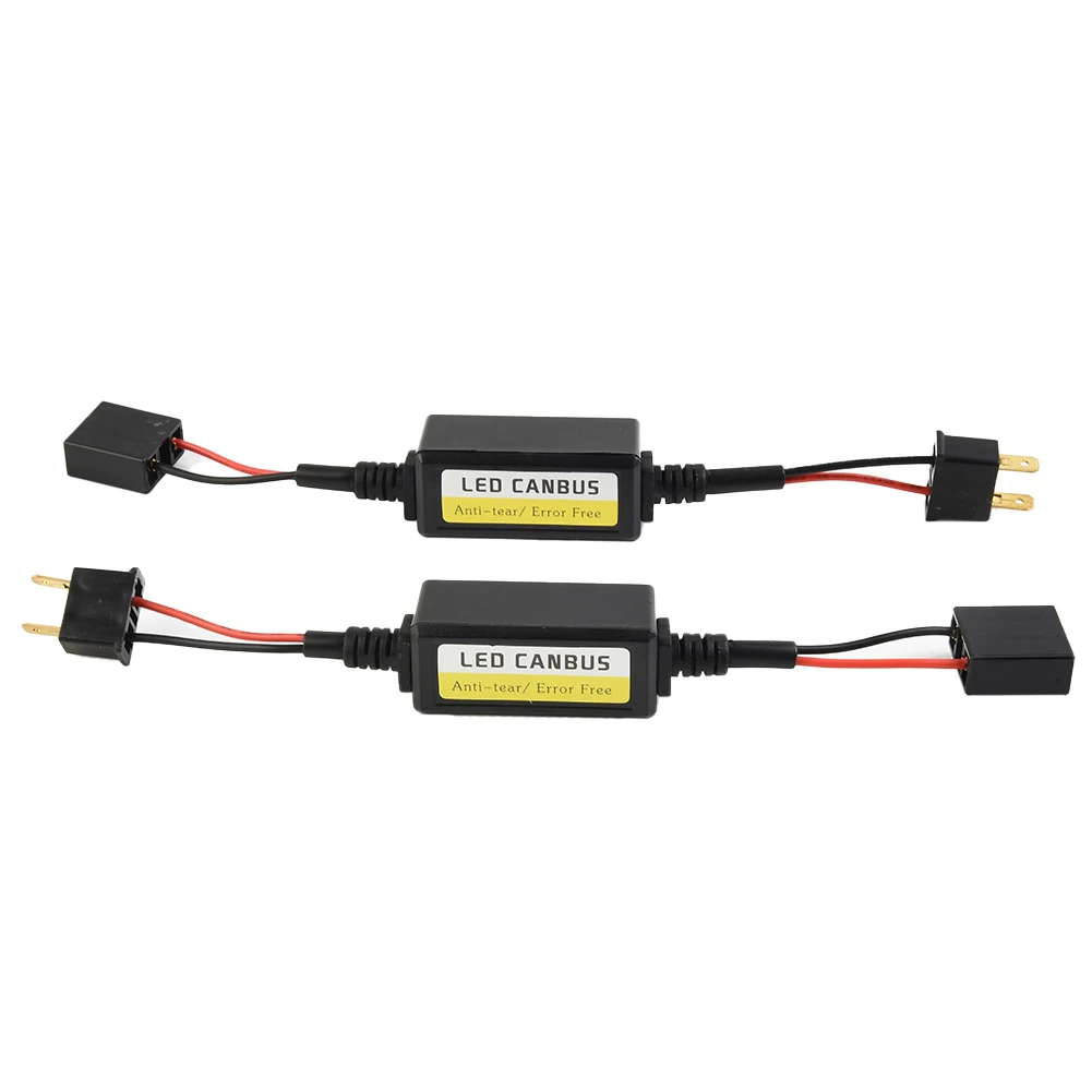 2PCS-LED-Canbus-Decoders-H7-Headlight-Anti-Flicker-Harness-Bulbs ...