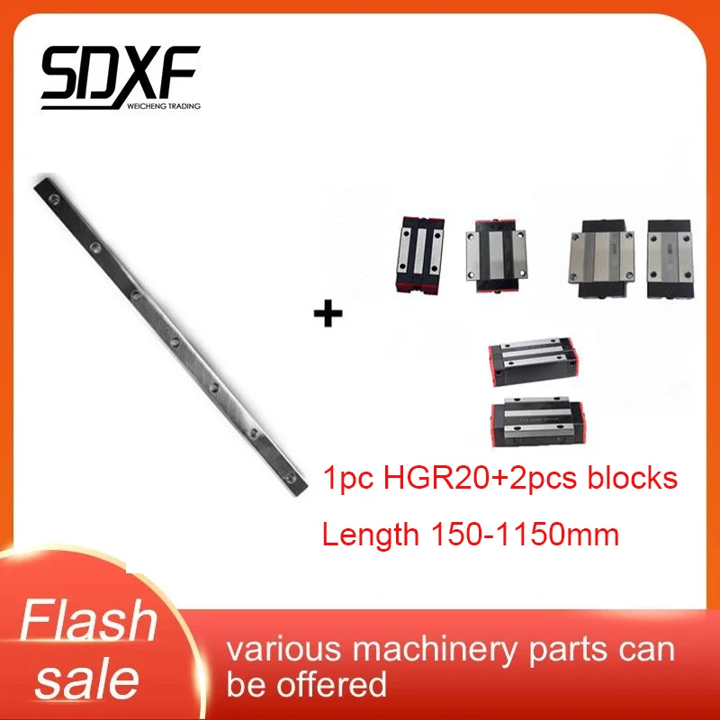 1PC Linear Rail Guide HGR20+2PCS HGH20CA/HGH20HA/ HGW20CC/20HALinear ...