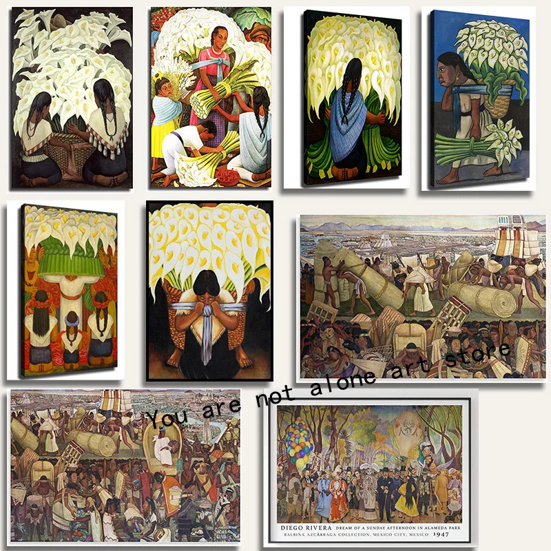 Calla Lily Painting Diego Rivera