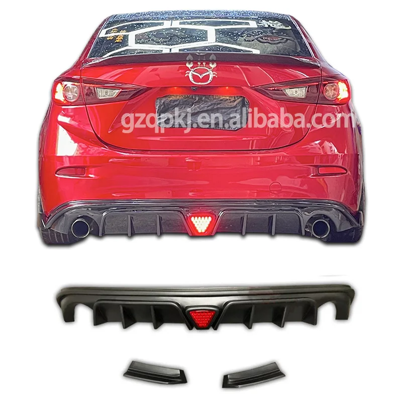 Suitable-for-Mazda-3-angksela-upgraded-body-kit-rear-diffuser-spoiler ...
