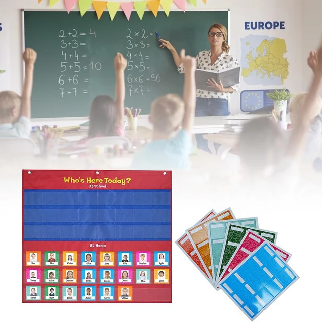 Attendance Chart For Classroom Attendance Pocket Chart With, 56% OFF
