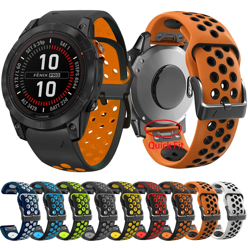 QuickFit-26mm-22mm-Watch-Strap-For-Garmin-Fenix-7X-51mm-7-Pro-47mm-6X-6 ...