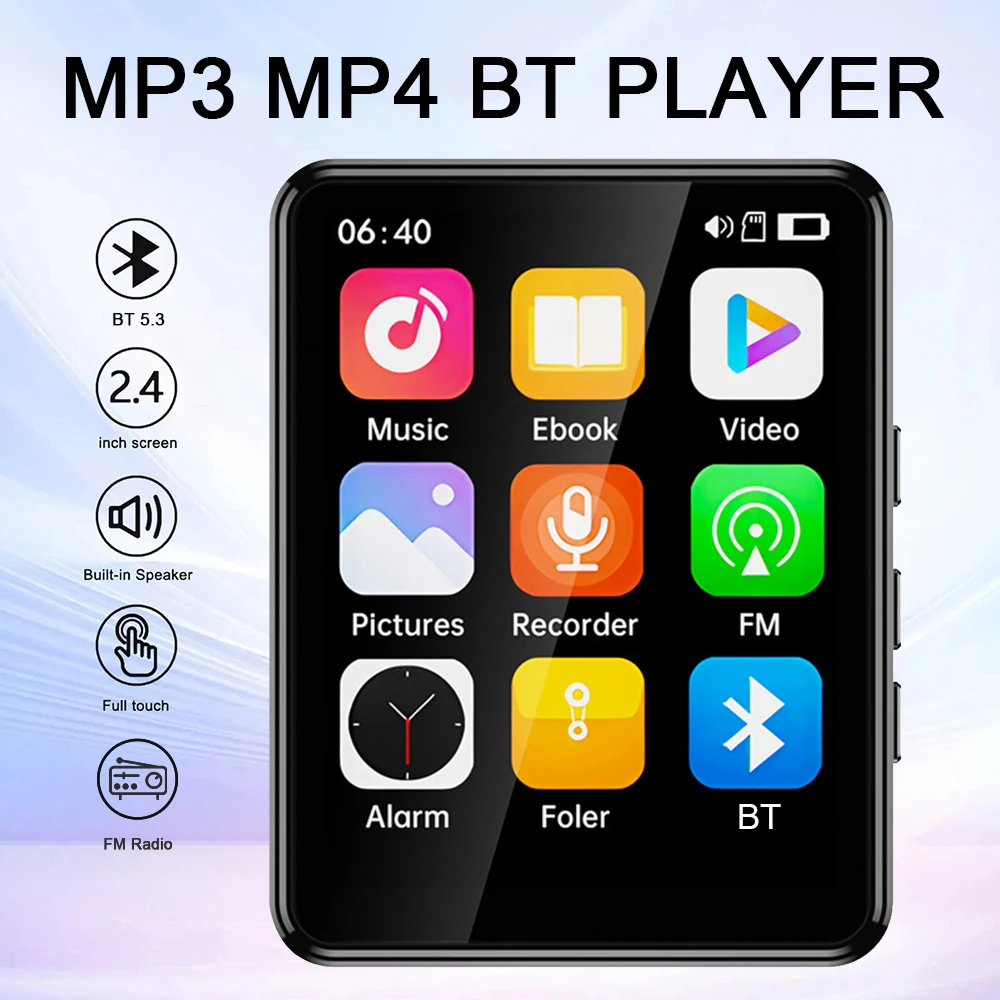 Reproductor-MP3-t-ctil-de-pantalla-completa-de-2-4-pulgadas-Bluetooth ...
