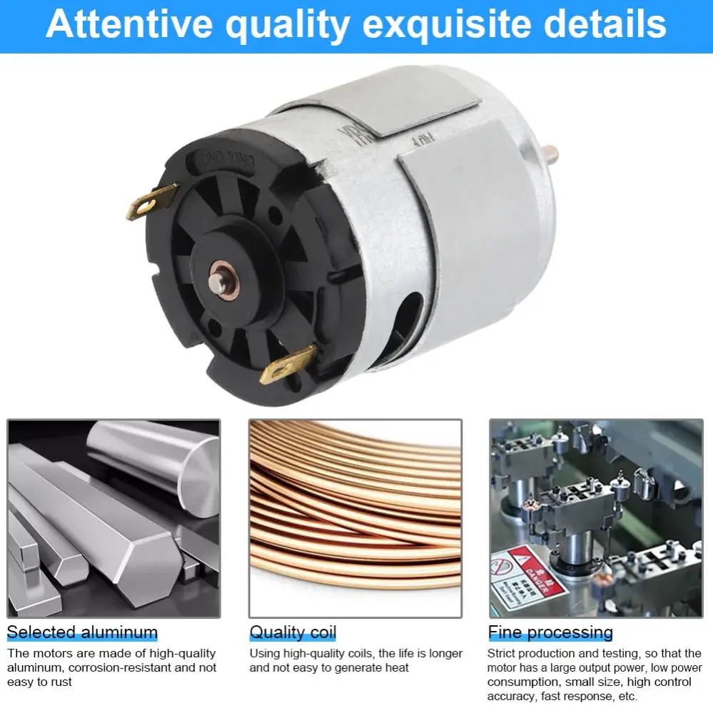 Rs360 Dc Motor 6V-12V 24000Rpm Nagysebességű Szén – FIXO.hu