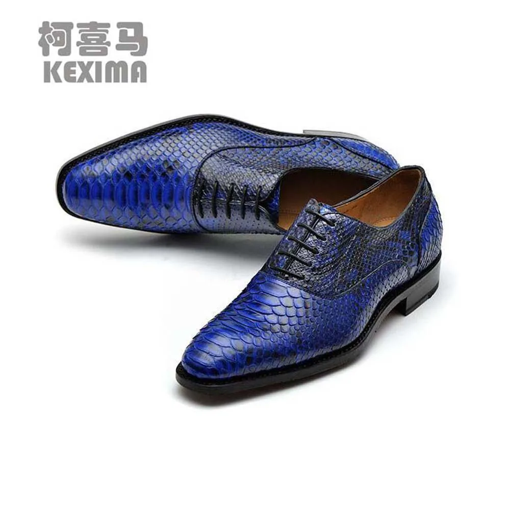 Hulangzhishi zapatos de piel de pitón para hombre, calzado de piel de ...