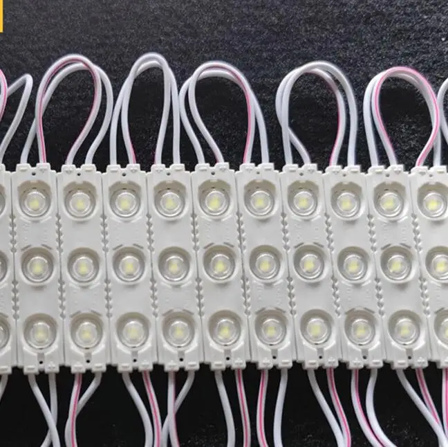 Super Bright 1.2W 2835 LED Module Injection lens 3leds/piece 12V 160 ...