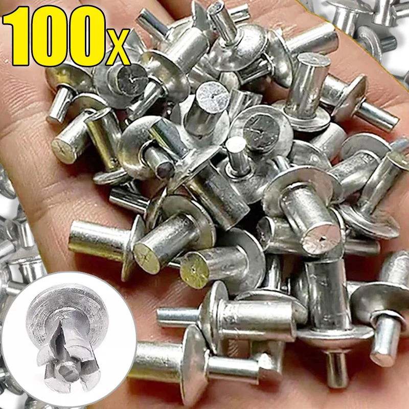 100-10PCS-Aluminum-Core-Rivets-Hammer-Alloy-Drive-Drive-Expansion-Nails ...