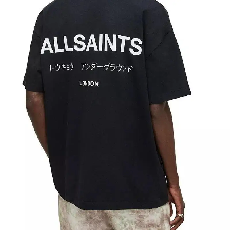 Camiseta unisex All Saints UK Omnium@Lisa Diseñador Boxy Cuello redondo ...
