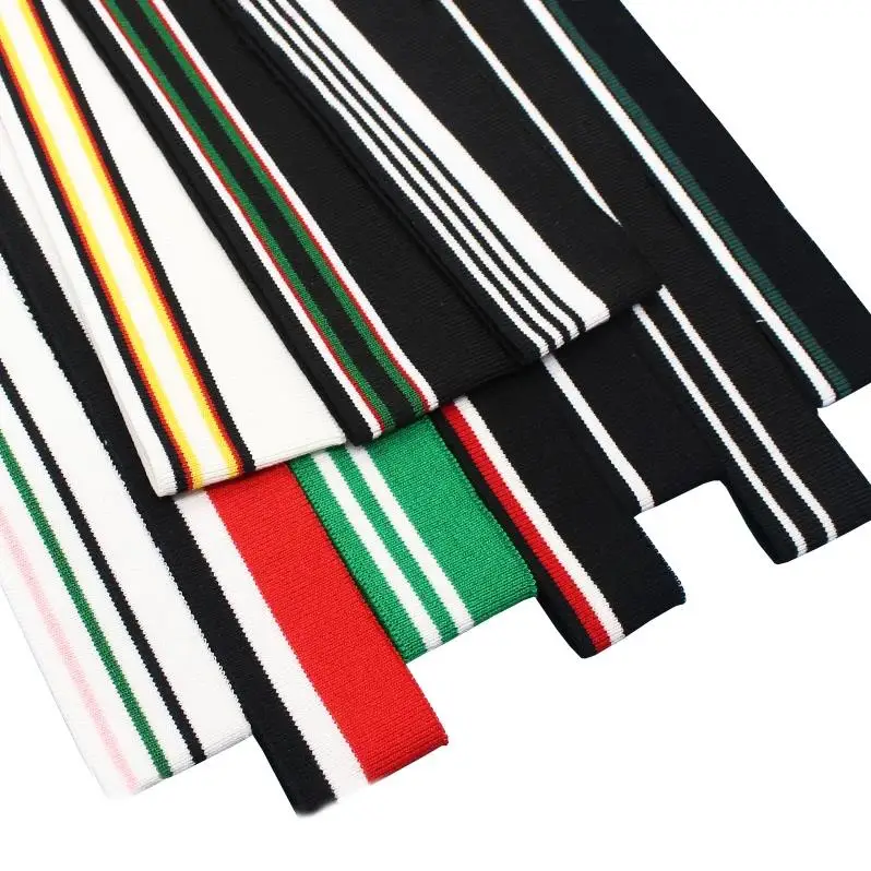 Collar-cuff-striped-rib-knit-fabric-polyester-elastic-webbing-strap-DIY ...
