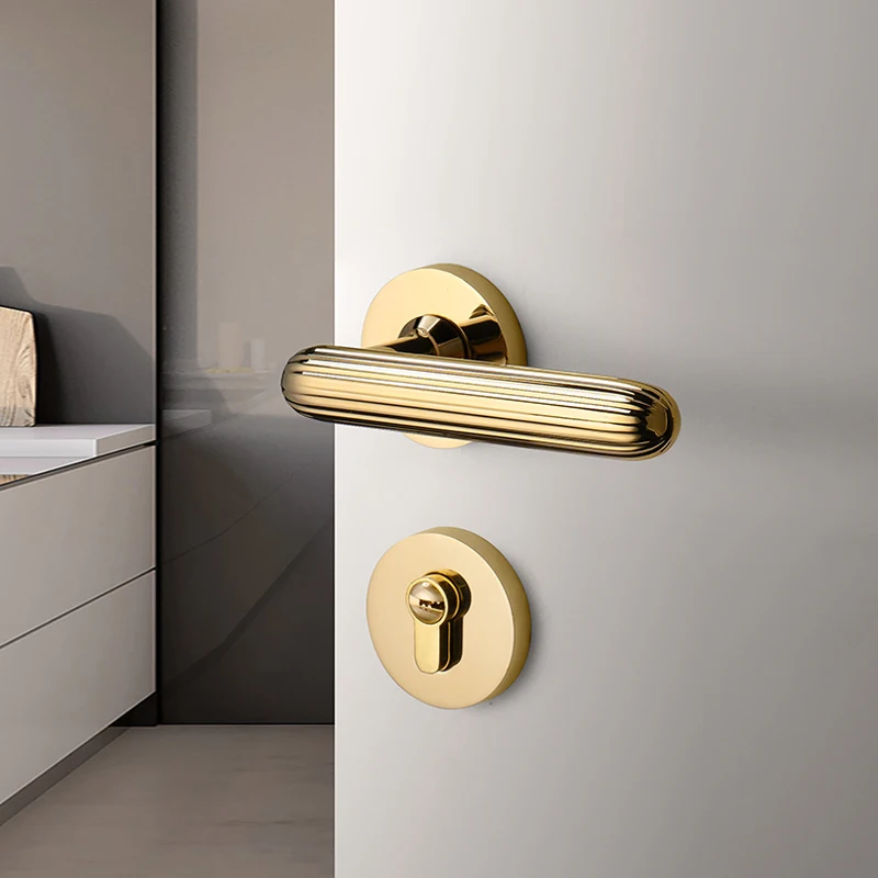 French-style-door-lock-light-luxury-cream-style-bedroom-split-lock ...
