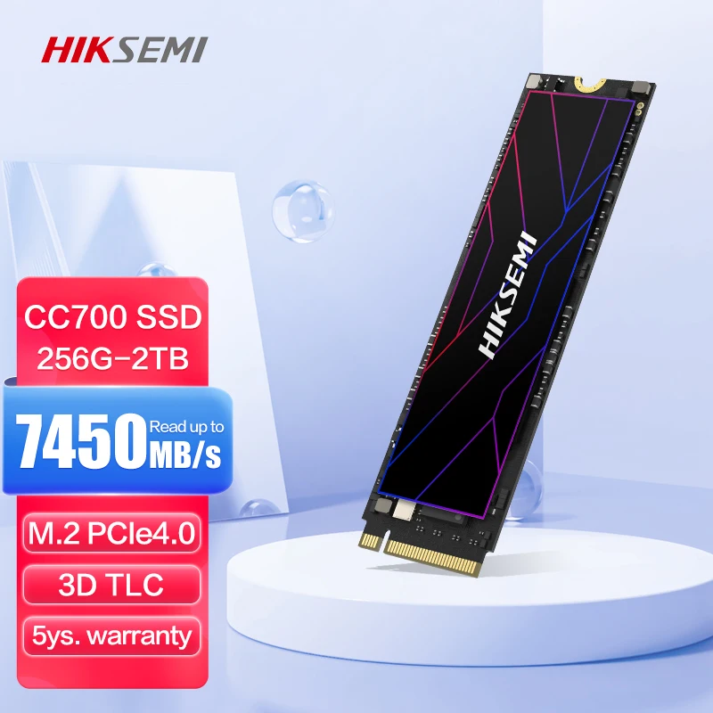 HIKSEMI-CC700 Solid State Drive, Disco Rígido para Laptop, PCIe4.0 NVME, SSD M.2 2280, 512GB ...