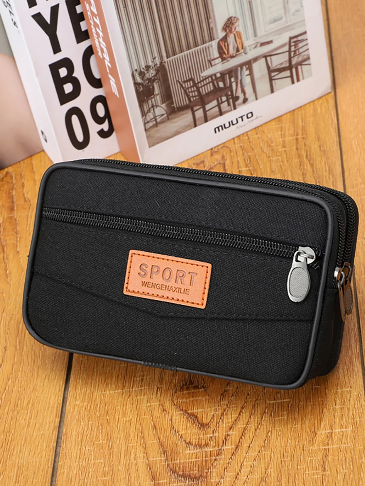 Men-Canvas-Slim-Coin-Purse-Outdoor-Sports-Waist-Bag-with-Multi-Pockets ...