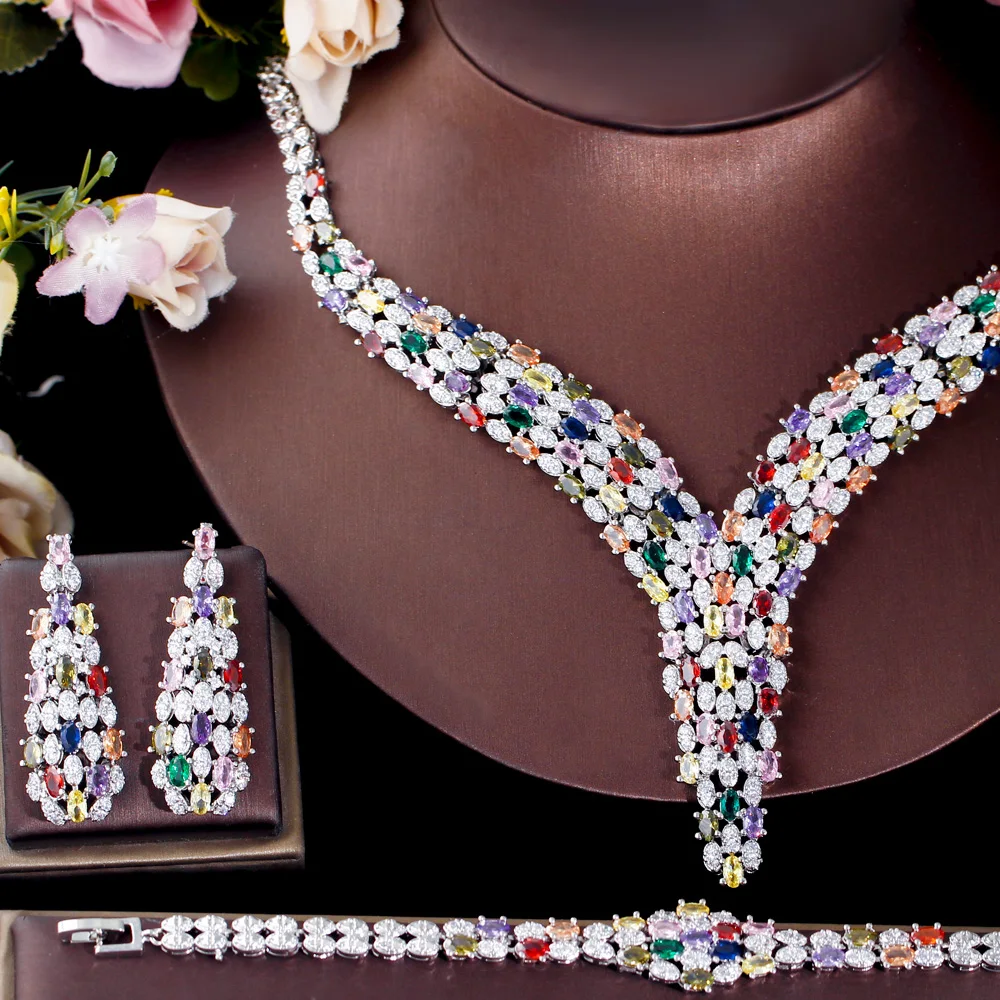 CWWZircons-Heavy-Cubic-Zircon-Stone-Work-Multicolor-Big-Necklace-Arabic ...