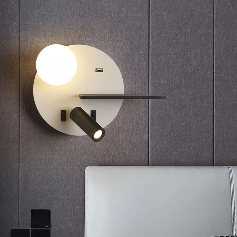 Bedroom-LED-Wall-Lamp-Modern-Reading-Wall-Light-with-Switch-USB ...