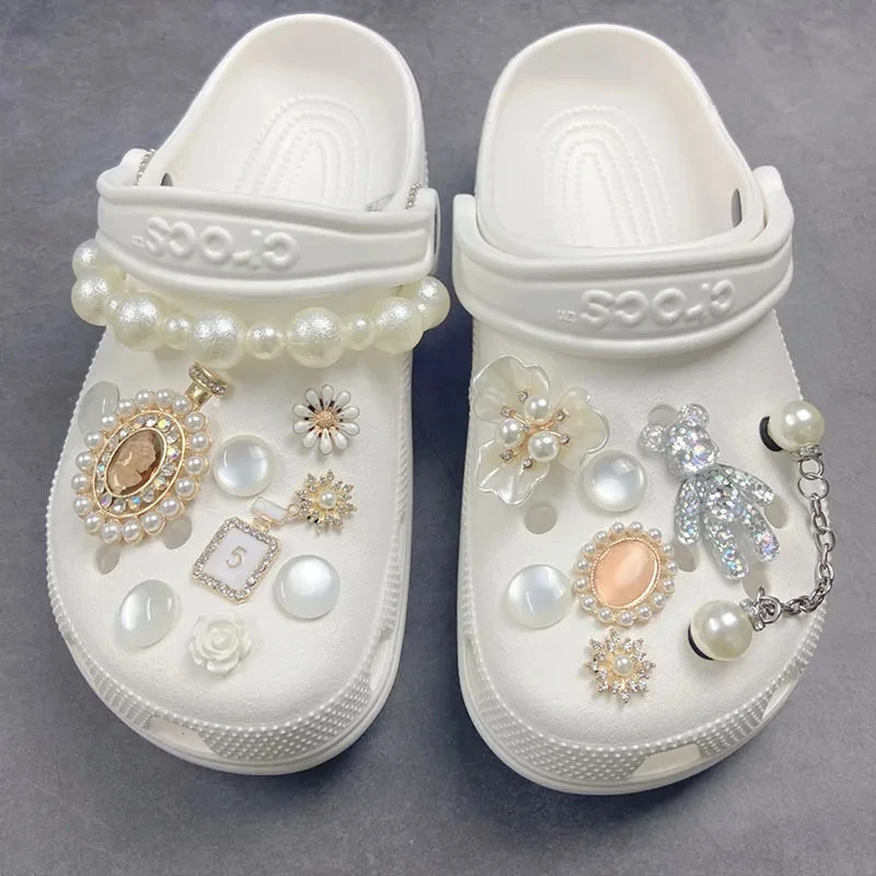 Ins-Fashion-Rhinestone-Charms-for-Crocs-Elegant-Gold-Silver-Diamond ...
