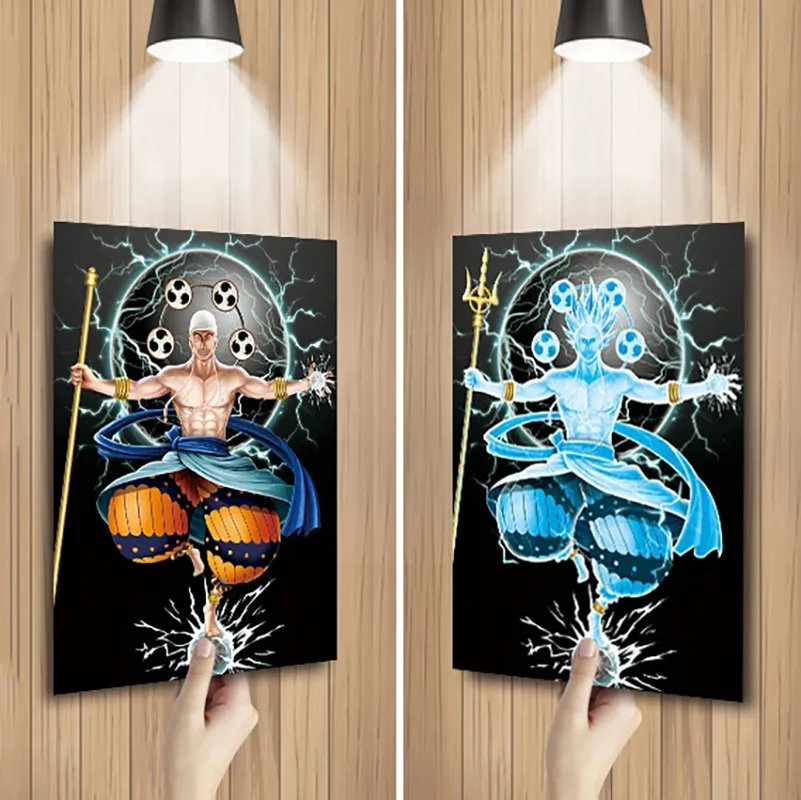 Anime ONE PIECE Poster Enel 3D Moving Poster Wall Art Children Birthday ...