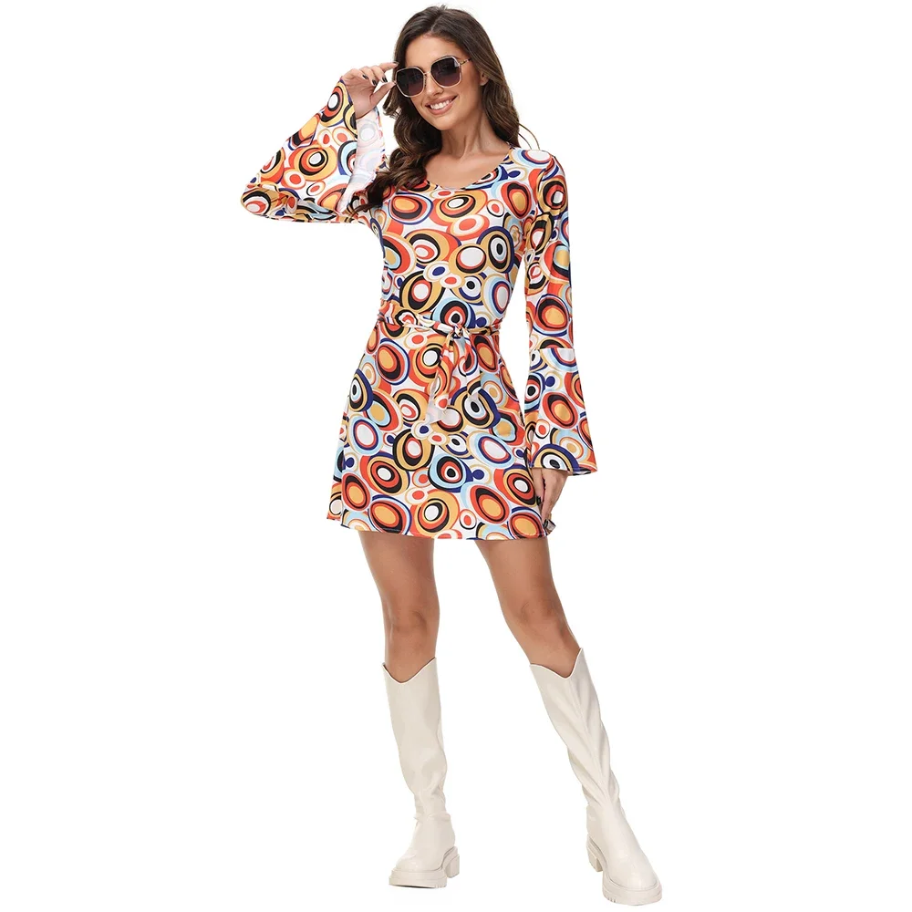 Disfraz de hippie retro de los años 70 y 80 para hombre y mujer ...
