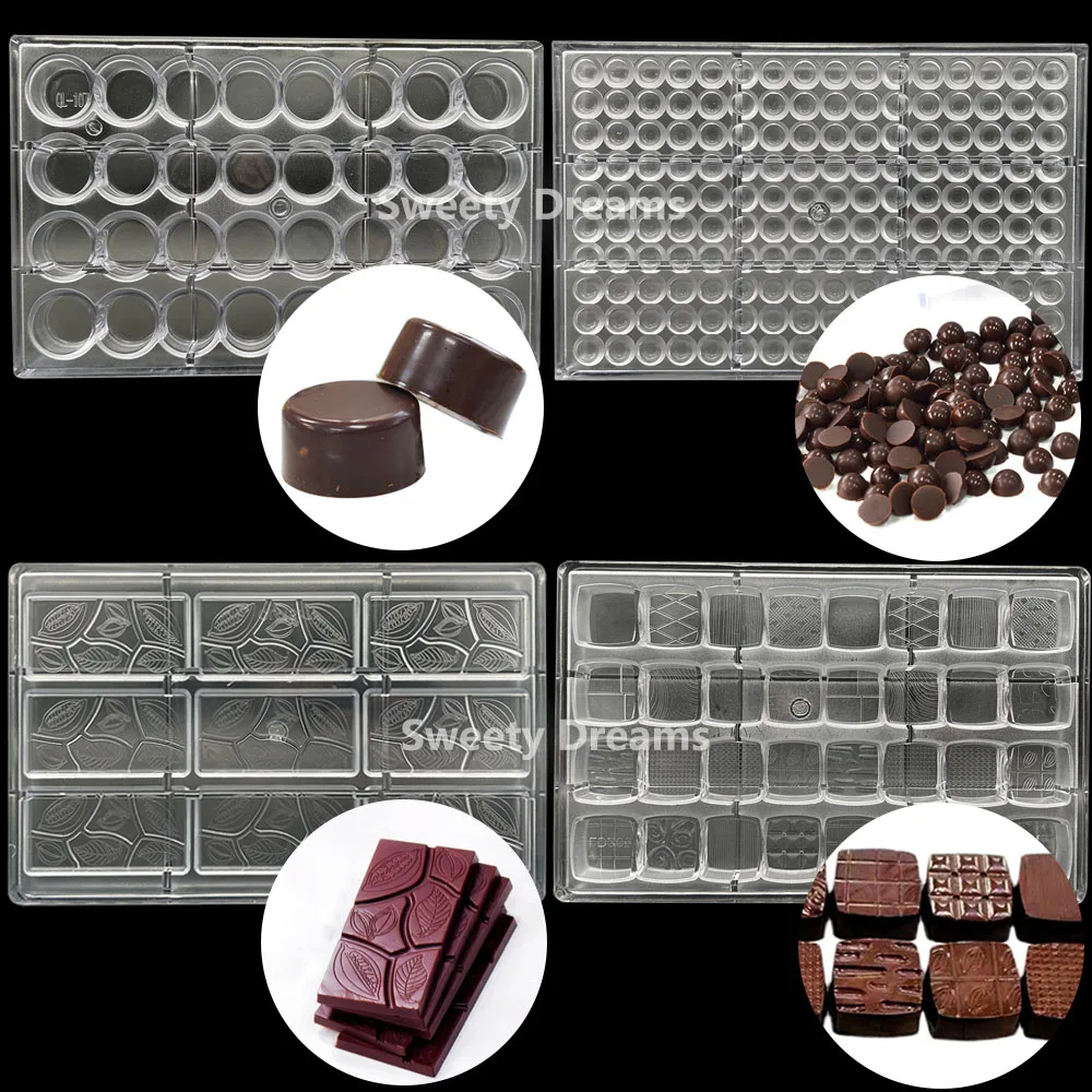 3D Polycarbonate Chocolate Mould For Diamond Flower Sakura Geometric ...