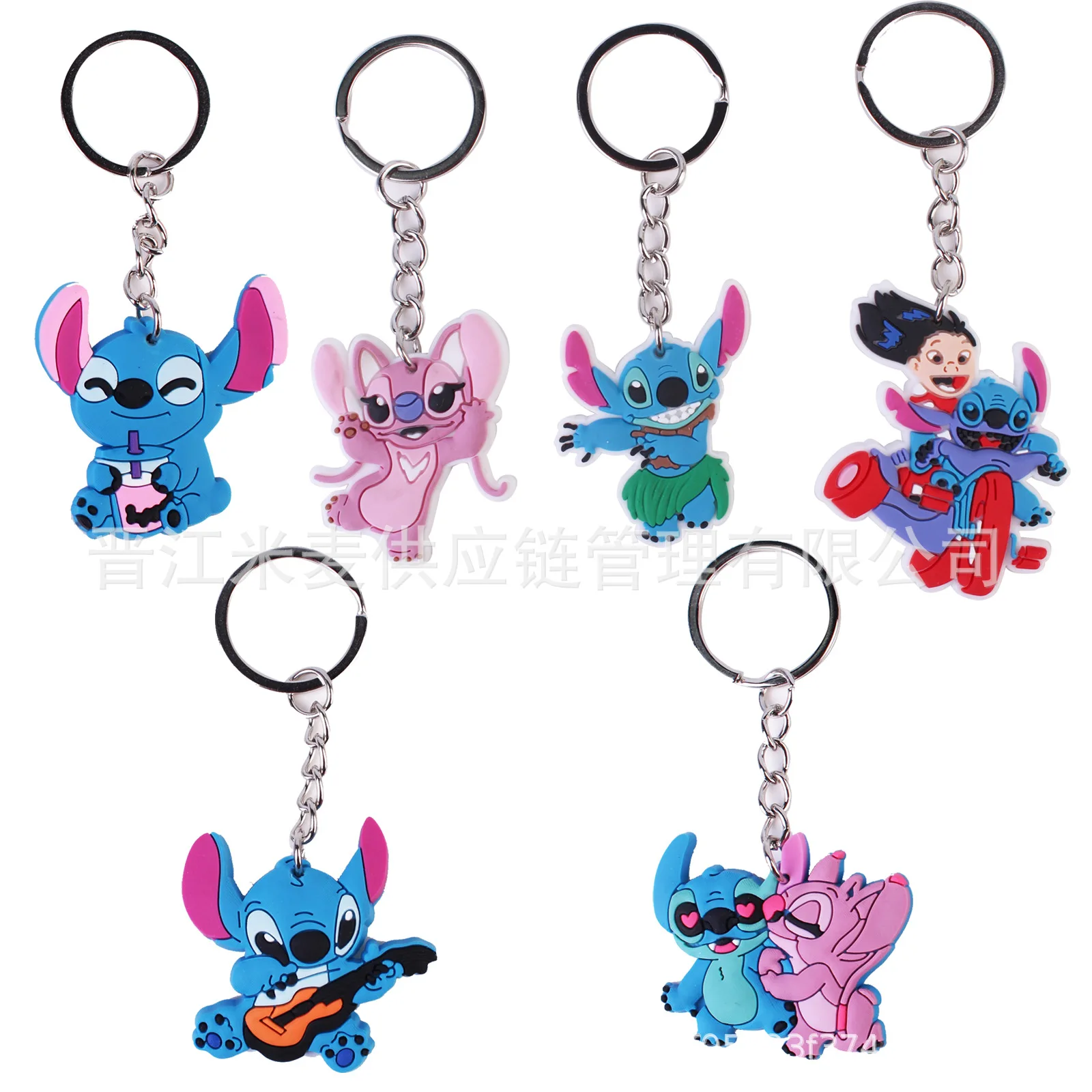 Cartoon-Anime-Lilo-Stitch-PVC-Doll-Cars-Keychain-Pendant-for-Men-and ...