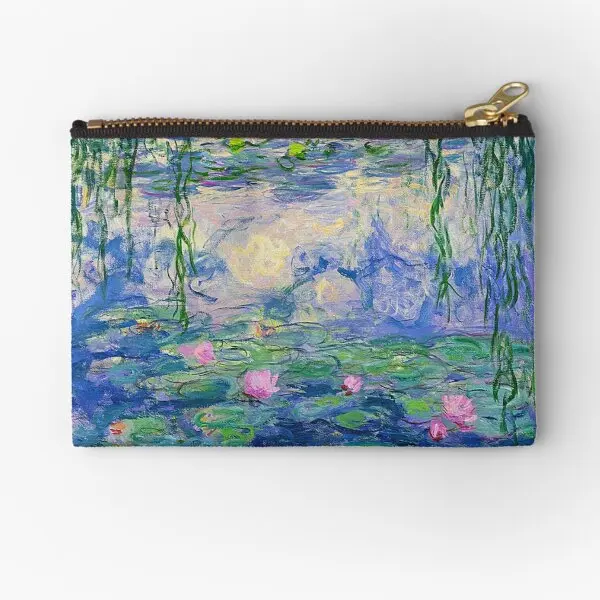 Water Lilies Claude Monet Zipper Pouches Wallet Money Pocket Bag Key ...