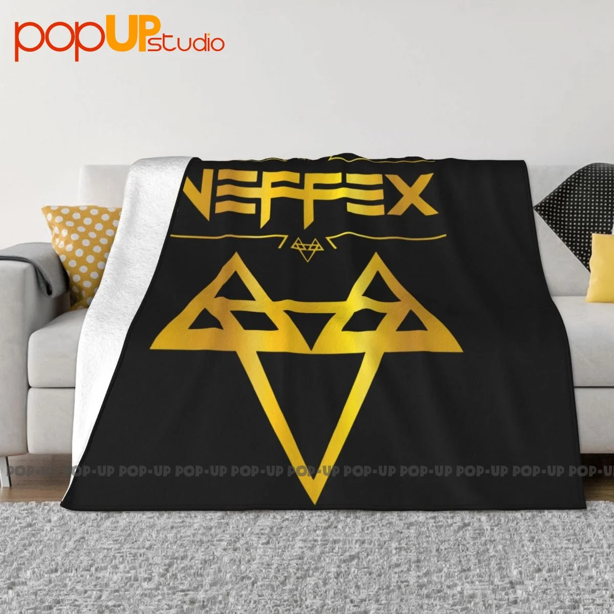 Neffex-Logo-Gold-Blanket-Thick-Classic-Ultra-Soft-Bedding-Supply-Sofa ...