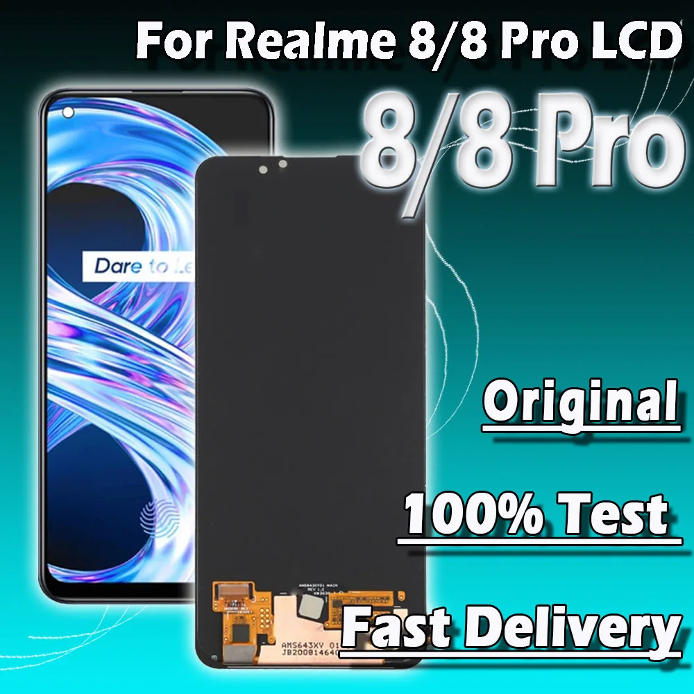 Pantalla LCD Original de 6,4 pulgadas para Realme 8 Pro, con Marco ...