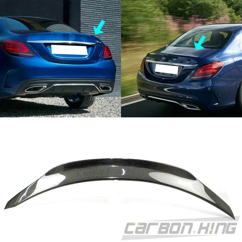 Carbon Fiber Rear Trunk Wing Spoiler Visor Boot Top Lip Retrofit For ...